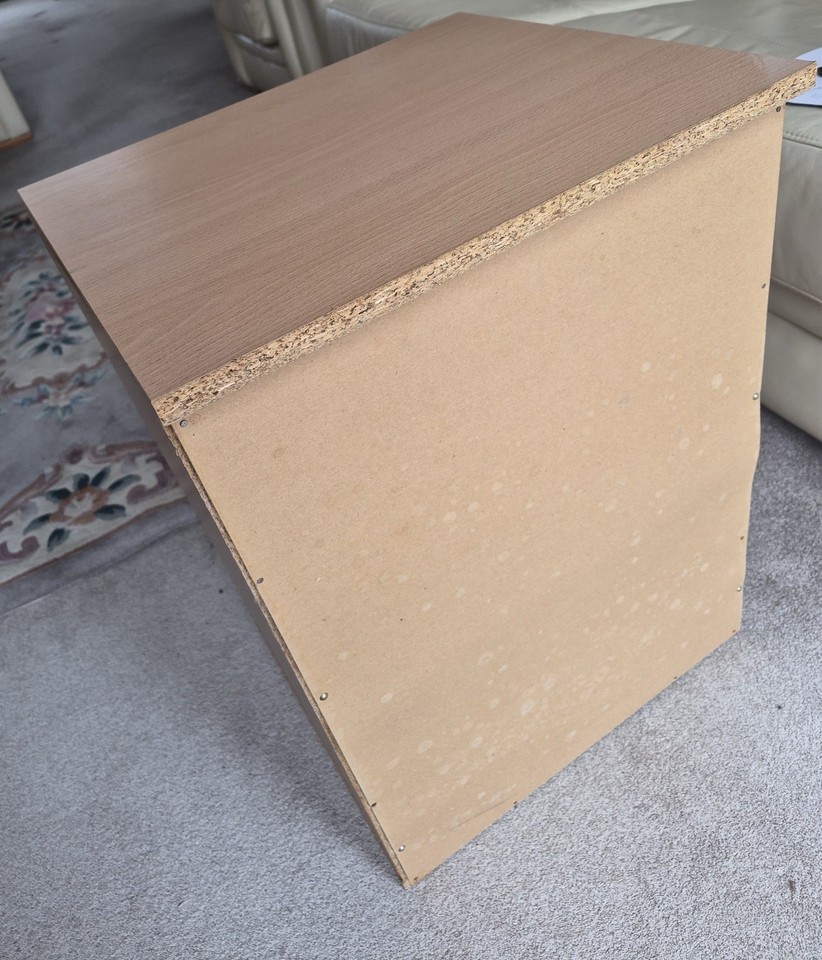 Wooden Filing Cabinet With Two Drawers 52cm Tall, 54cm Wide, 44cm Wide ...