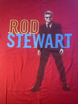 Vintage Rod Stewart Human Tour 2001 Rock/Pop Concert Red Tour Large ...