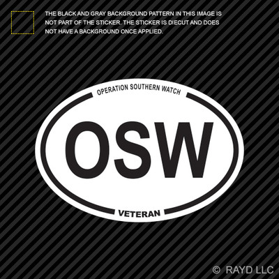 Operation Southern Watch Veteran OSW Oval Sticker army usmc usaf | eBay