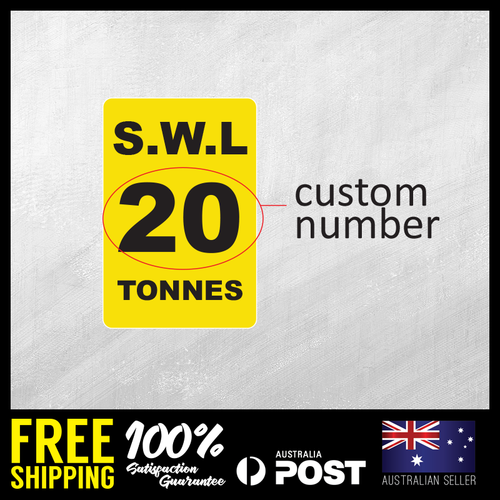 CUSTOM SWL STICKERS - SAFETY SIGNAGE S.W.L PLANT SAFETY SIGN TRUCK VAN ...