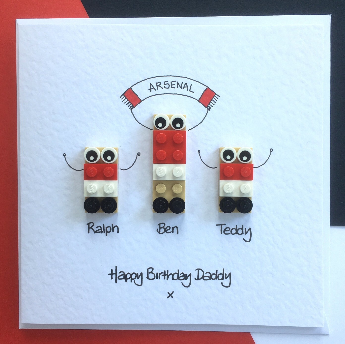 Personalised family any Football team birthday or father's day card ...