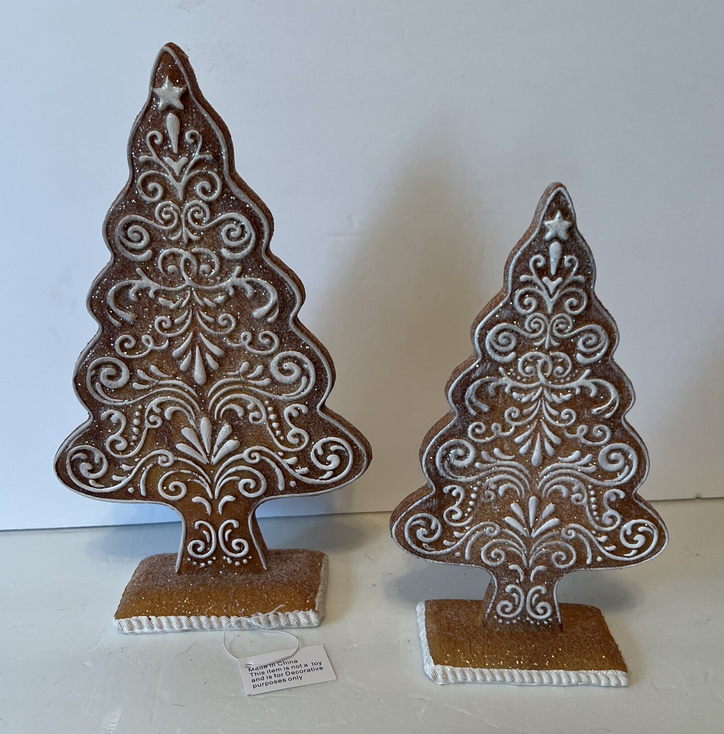 Valerie Parr Hill Gingerbread Lace Trees by Valerie Par Hill 2 Piece | eBay