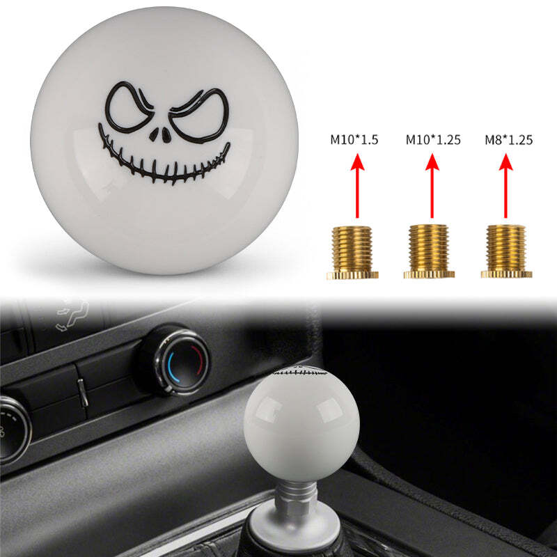 BRAND NEW JDM Ghost Smile Face Ball White Manual Gear Stick Shift Knob ...