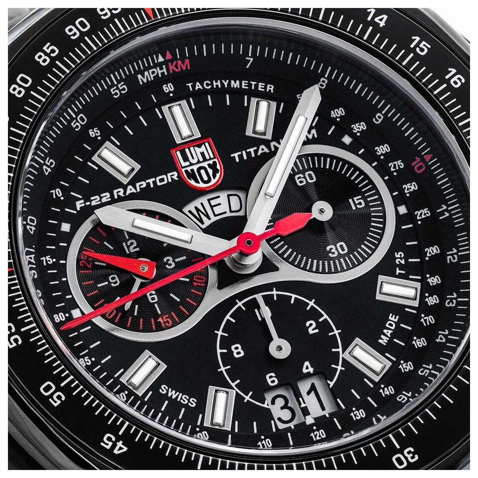 Luminox Men's 44mm F-22 Raptor Swiss Made Sapphire Crystal Titanium ...