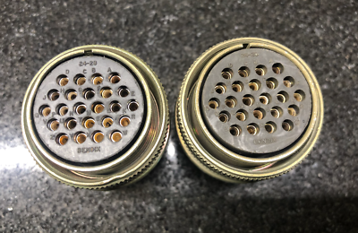 2 X MS3106A24-28P - Circular Connector, MIL-DTL-5015 Series, Straight ...