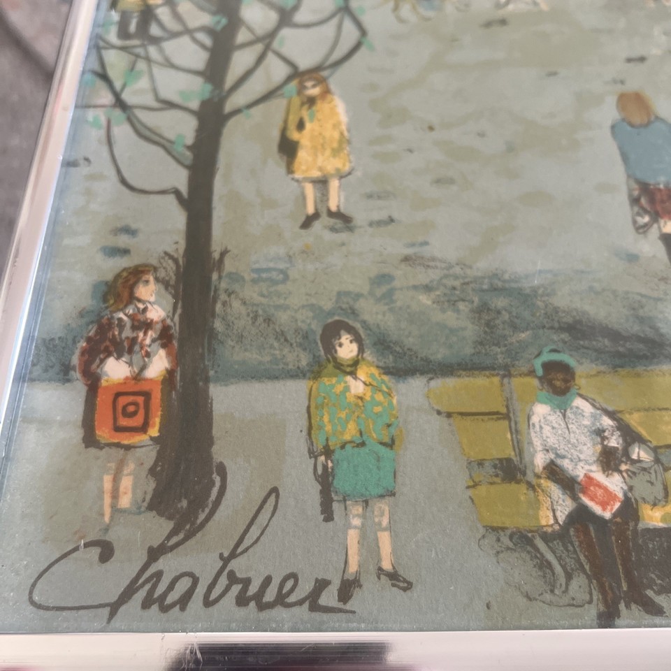 Nathalie Chabrier French Art print Litho Paris Spring Street | eBay