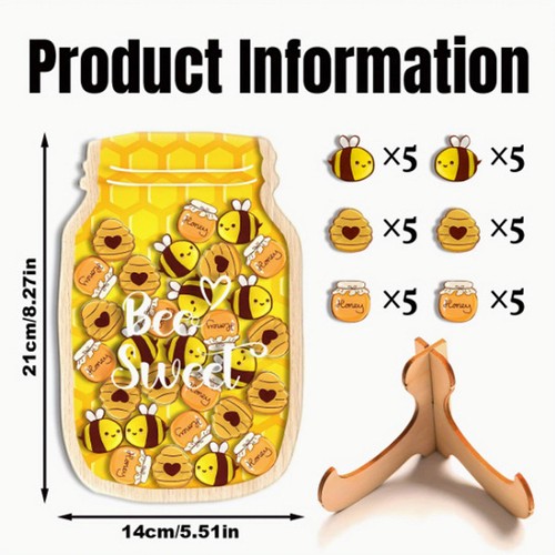 Wooden Reward Jar Little Bees Cute Bees Theme Rewards Chart Behaviour ...