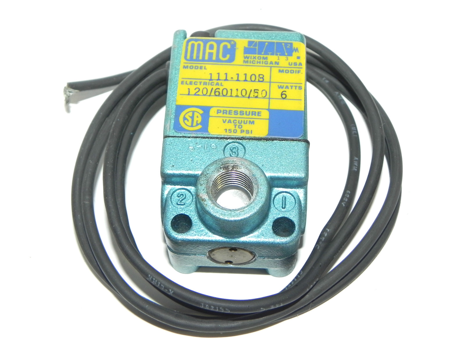NEW MAC 111-110B VALVE 120.60110/50 , 6 WATTS | eBay