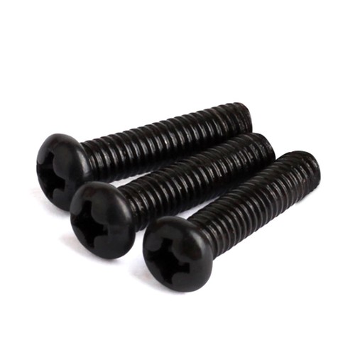M4 M5 M6 GB818 Phillips Drive Cross Pan Head Black Oxide Steel Machine ...