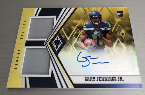 2019 Panini Phoenix Gary Jennings Jr. Seahawks Rookie Dual Jersey Auto ...