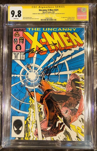 Uncanny X-Men 221 CGC 9.8 WP SS Claremont Silvestri 1st Appearance Mr ...