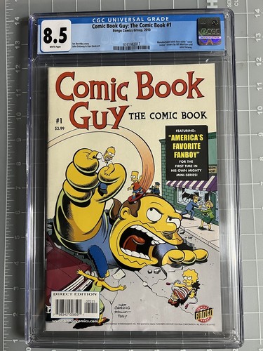 Comic Book Guy #1 CGC 8.5 - White Pages - Bongo | eBay