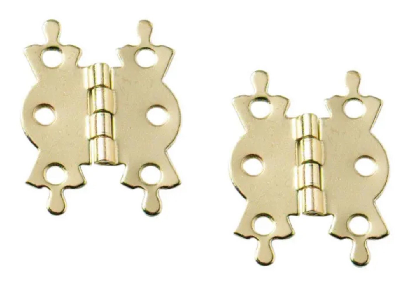 1 PAIR -FANCY ORNATE DECORATIVE BUTTERFLY BUTT HINGE CUPBOARD CABINET ...