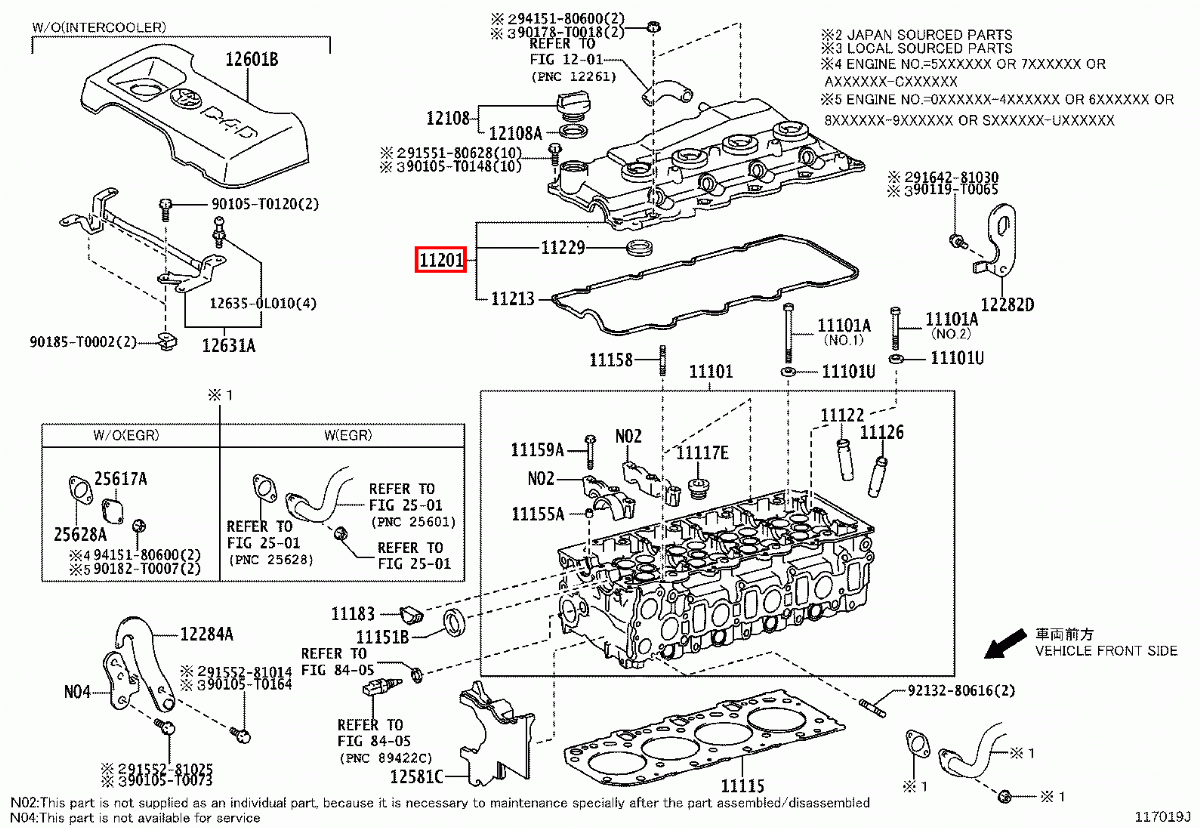 Genuine Hilux KUN125 KUN122 KUN112 2KD Cylinder Head Cover With Gasket ...