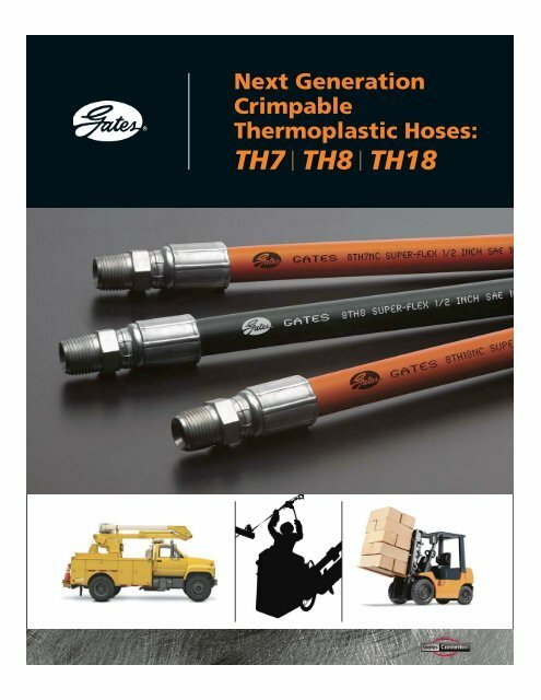 Gates 4TH7NCXCTN Synthetic Rubber - TH7NC Non Conductive Hydraulic Hose ...