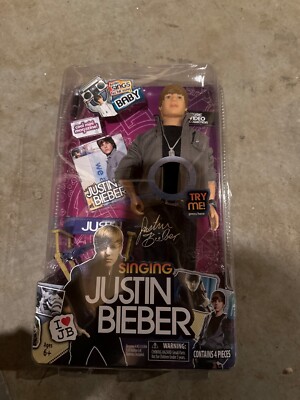 2011 Justin Bieber 12” Singing Doll Sealed in Box Sings "Never Let You ...