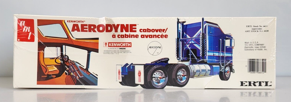 1982 AMT Ertl Kenworth Aerodyne Cabover 1/25 Semi Truck Model Kit 6652 ...