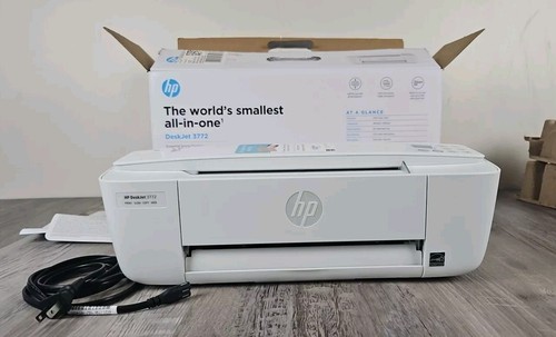 HP DeskJet 3772 White Inkjet All-In-One Wireless Color Injekt Printer ...