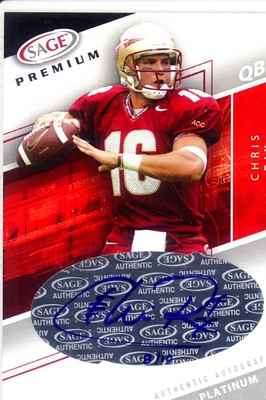 chris rix rookie rc draft auto autograph florida state seminoles fsu ...