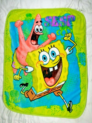 SPONGEBOB Patrick Fleece Throw Blanket 40x50 Northwest SBSP Nickelodeon ...