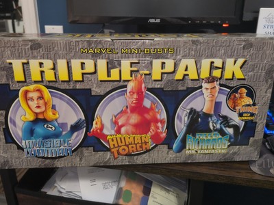 Bowen Designs Marvel FANTASTIC 4 Triple Pack Mini Bust Statues 2773/ ...