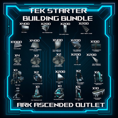 Ark Survival Ascended PVE-ASA-Tek Structures-Delivered Fast-Tek Starter Bundle | eBay