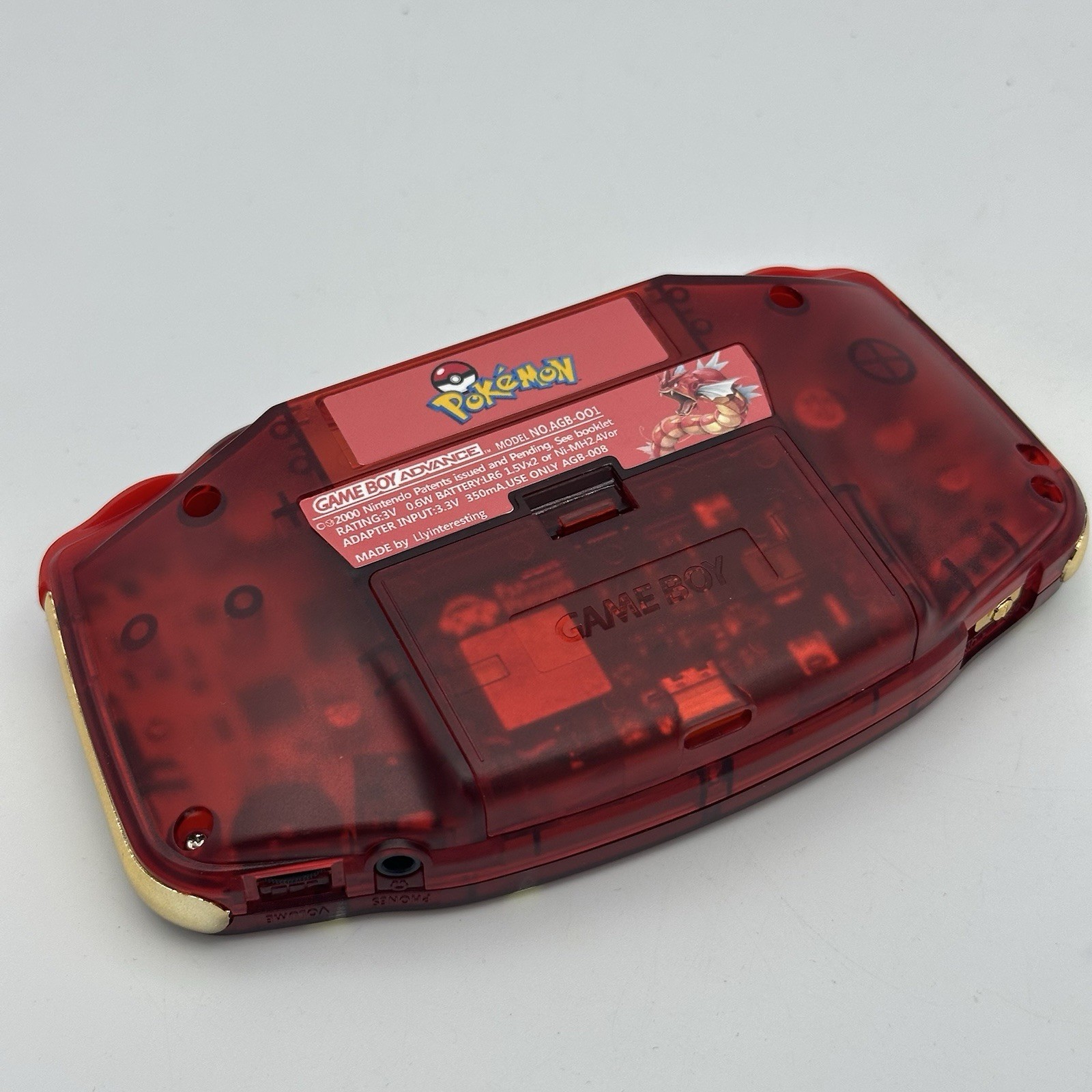 Game Boy Advance GBA Custom IPS Backlit UV Print Shell Gyrados Magikarp ...