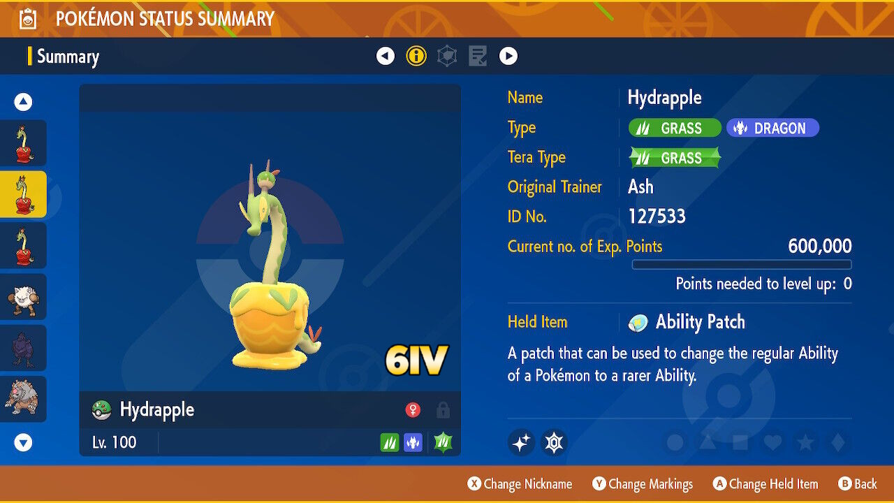 HYDRAPPLE • SHINY 6 IV ⚡ Indigo Disk ⚡ Pokemon Scarlet & Violet ...