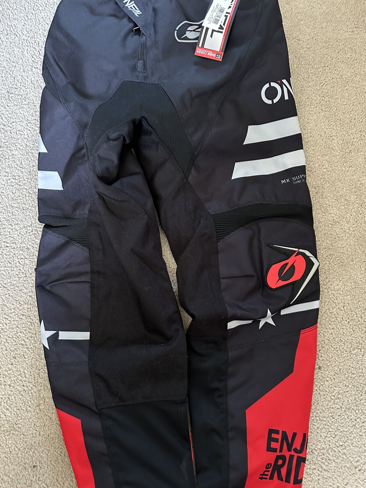O'NEAL ELEMENT SQUADRON RIDING DIRT BIKE MOTOCROSS PANT BLACK GRAY RED ...