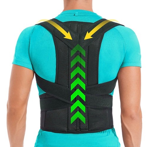Back Posture Corrector Shoulder Straight Support Brace Belt Therapy Men ...