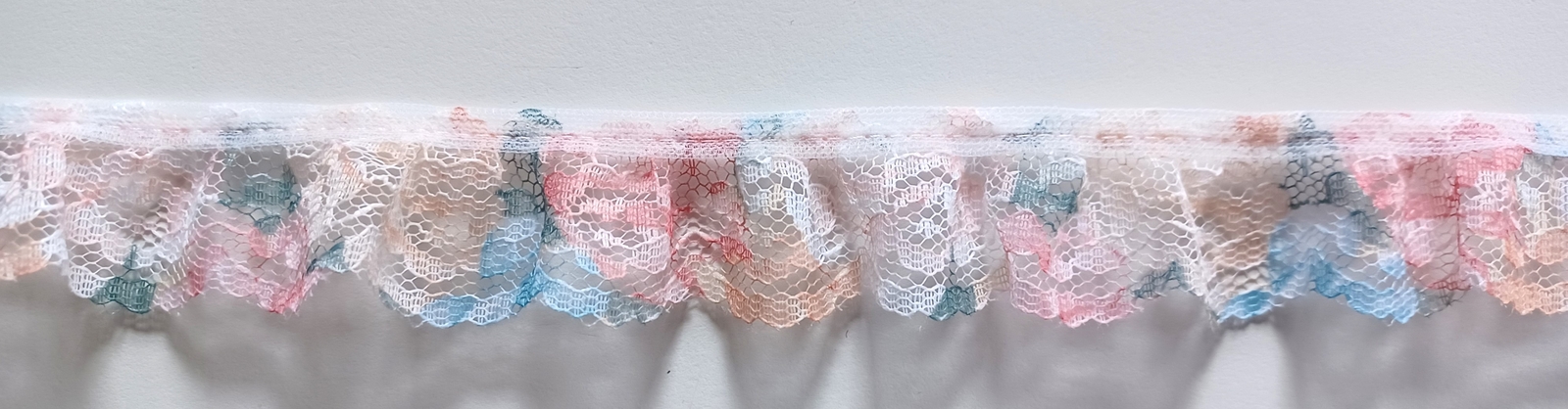 3 Yds. Vintage Floral 1 1/4" Ruffled Soft Polyester Lace L-1274ag | eBay