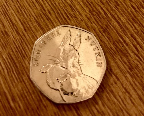 Rare 2016 Squirrel Nutkin 50 Pence Coin Circulated 50p - Peter Rabbitt ...