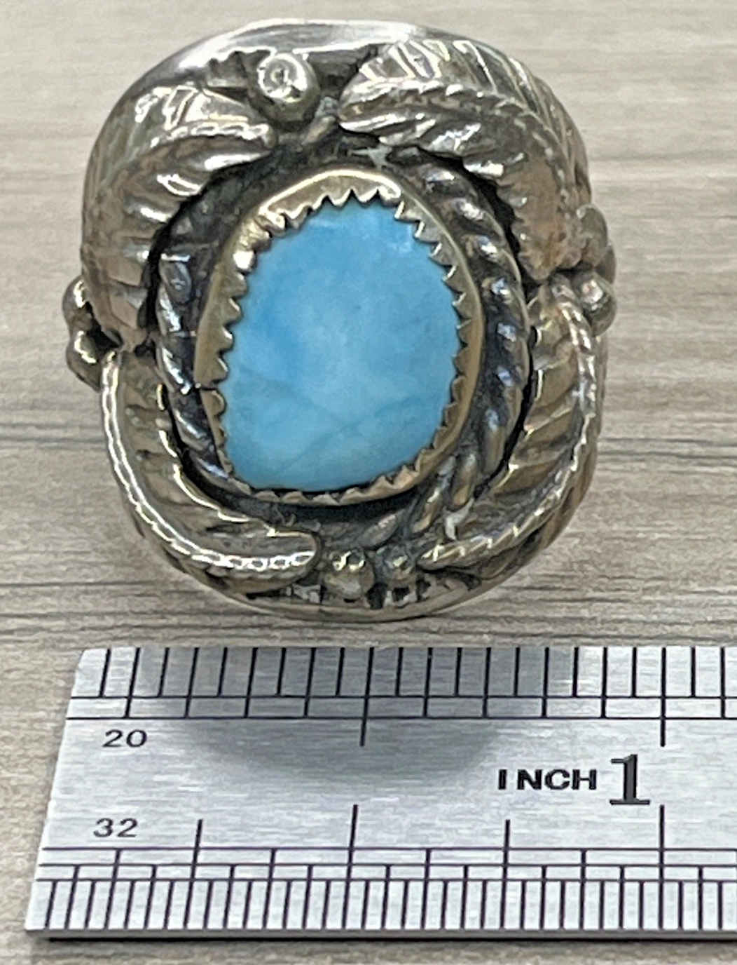 Men's Huge Native Navajo Garrison Boyd Signed G Sterling 925 Turquoise ...