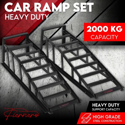 Stanfred Heavy Duty Car Ramp Set 2000kg Low Profile Car Service Ramps ...