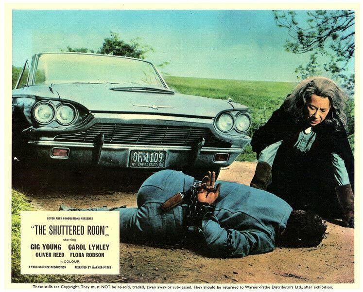 THE SHUTTERED ROOM Original Lobby Card Flora Robson Oliver Reed Ford ...
