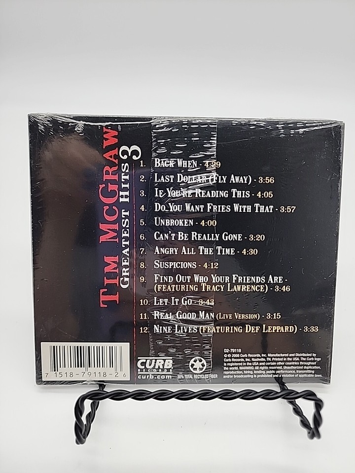 Tim McGraw - Greatest Hits Vol. 3 (2008, Cardboard Sleeve) Factory ...