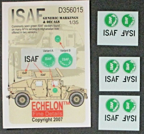 Echelon Decals 1/35th Scale ISAF Generic Emblem Markings Item No ...