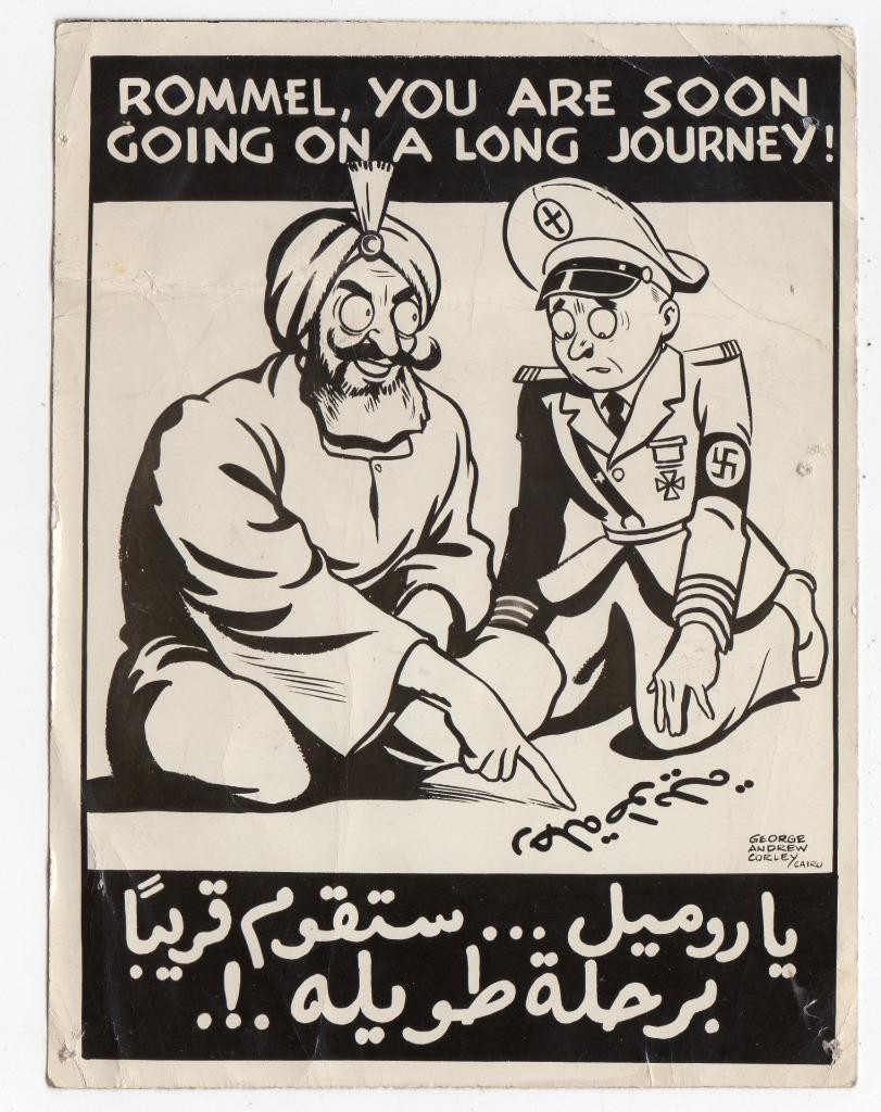 Photograph of WW2 Anti-Rommel Propaganda Cartoon (C32961) | eBay
