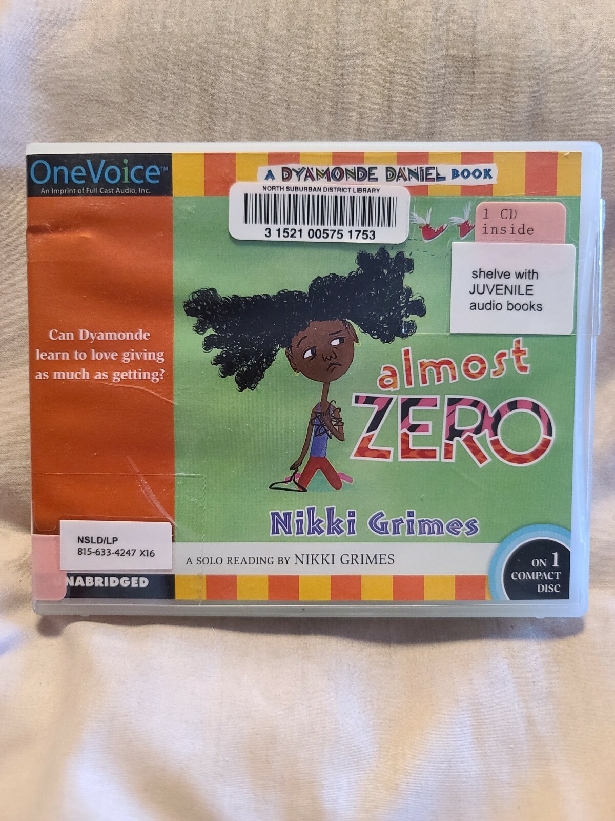 Shelf162k Audiobook~almost zero- Nikki grimes- unabridged- 1 cd | eBay