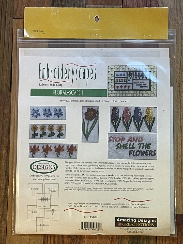 Amazing Designs Embroideryscapes Masterpiece In The Making FLORAL SCAPE ...