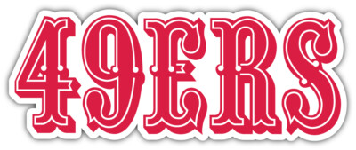 San Francisco 49ers NFL Sport Car Bumper Sticker Decal ''SIZES'' | eBay