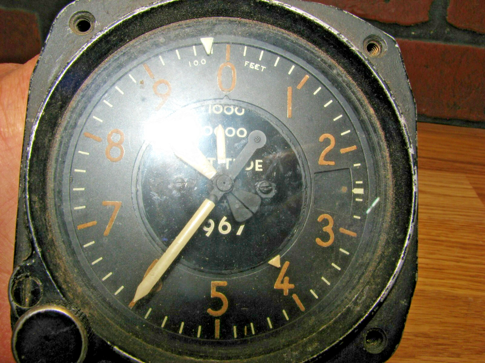 Aerosonic Vintage Kollsman U. S. A. 1967 Aircraft Pressure Altimeter | eBay