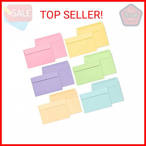 A4 Envelopes, 48-Pack Colored Envelopes 4x6, Envelopes for Invitations ...