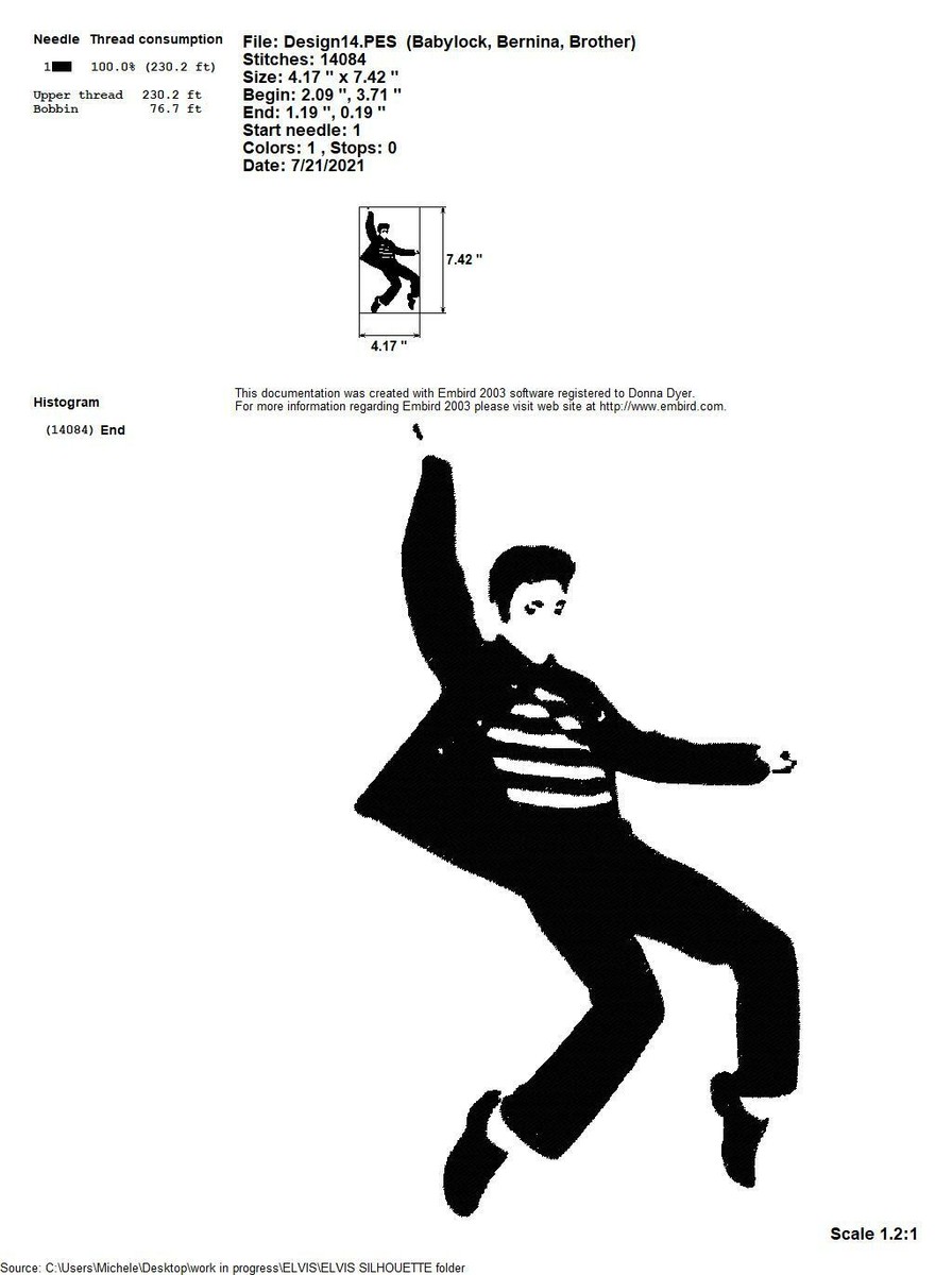 Elvis Presley Dancing Silhouette