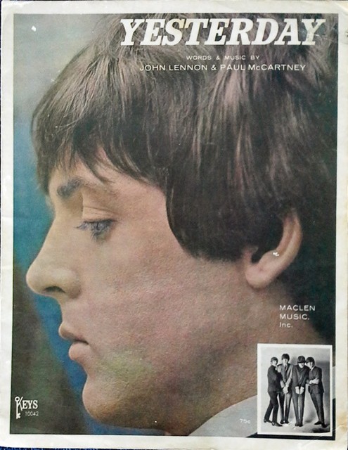 PAUL McCARTNEY / BEATLES - YESTERDAY - SHEET MUSIC - 1965 | eBay