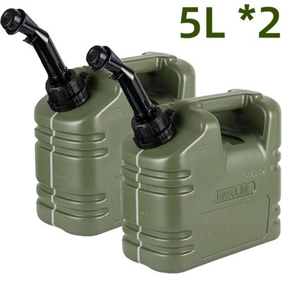 2 Pack 1 Gallon Gas Fuel Can Storage Container Can w/ Visible Stripe ...