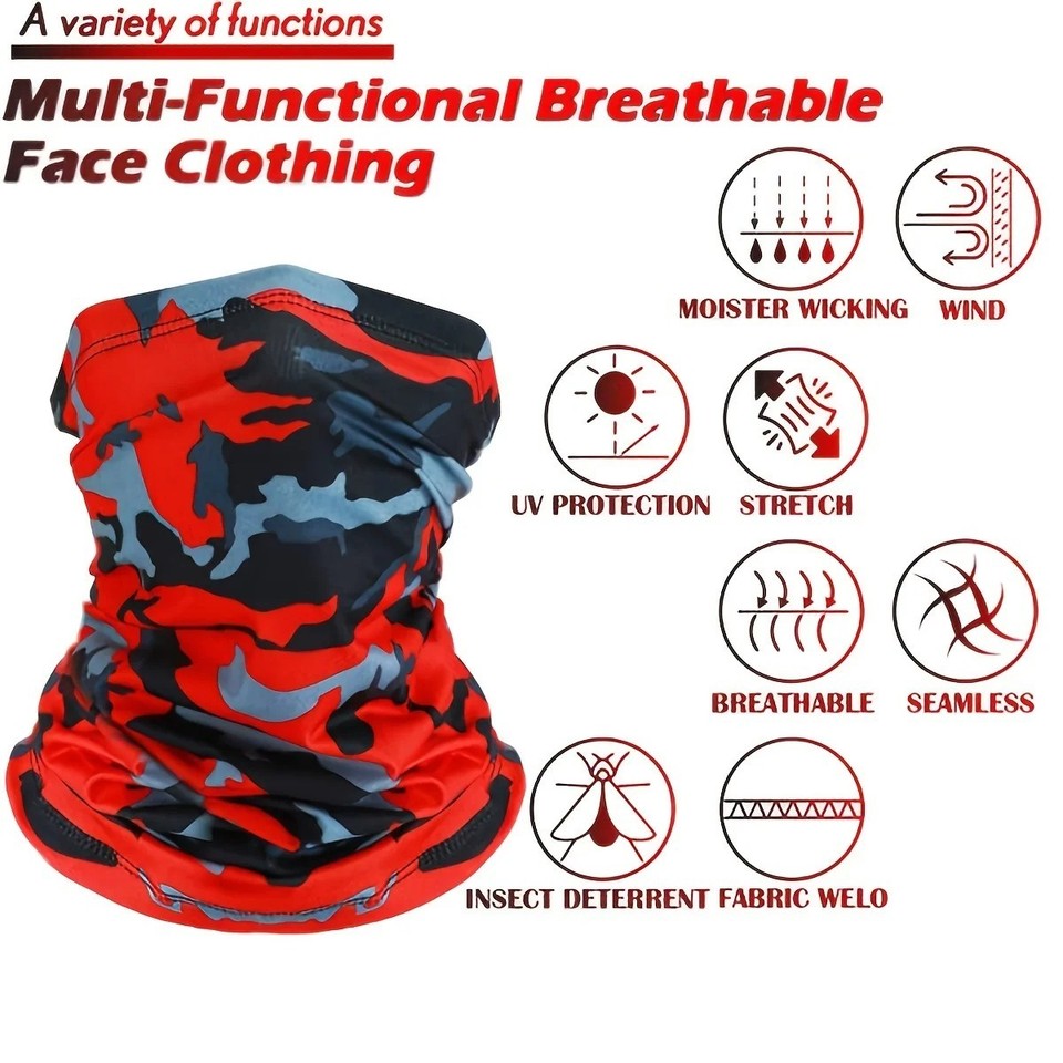 Thermal Snood Neck Warmer Scarf Men Winter Thick Fleece Windproof ...