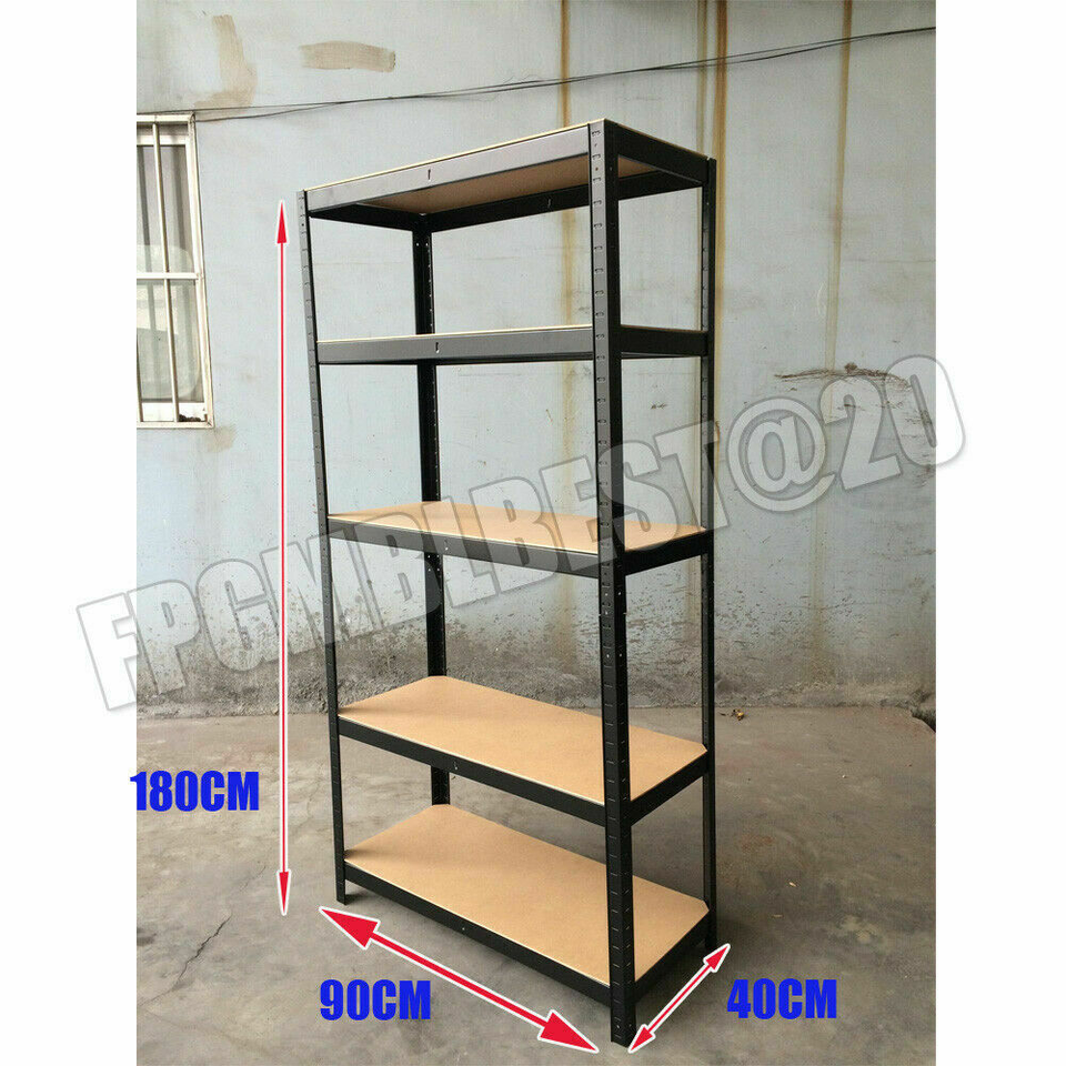 Adjustable Storage Garage Shelves Rack 5 Level Heavy Duty Steel Metal ...