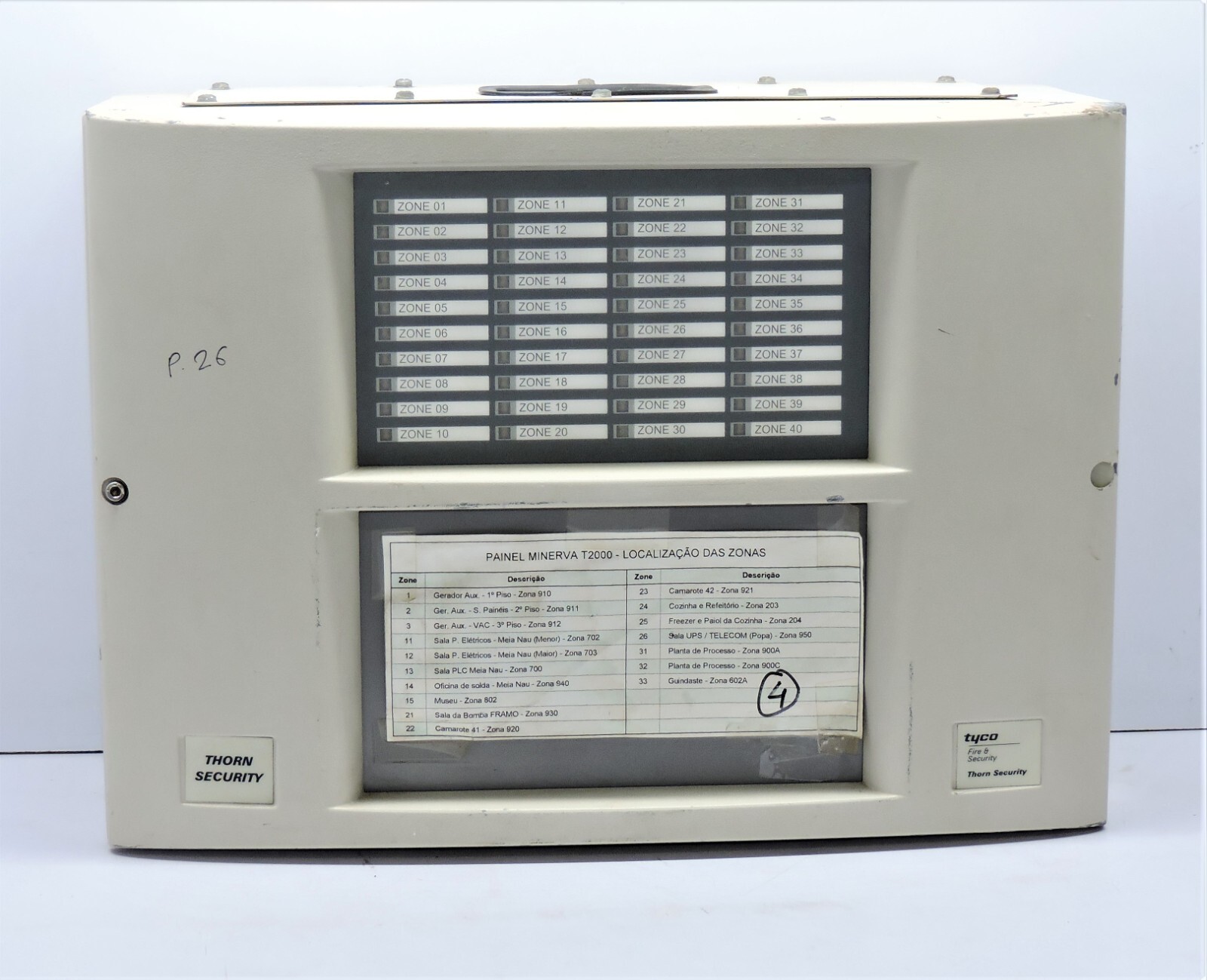 Tyco Electronic Fire & Security Fire Alarm Panel Minerva T2000B P/N-557 ...