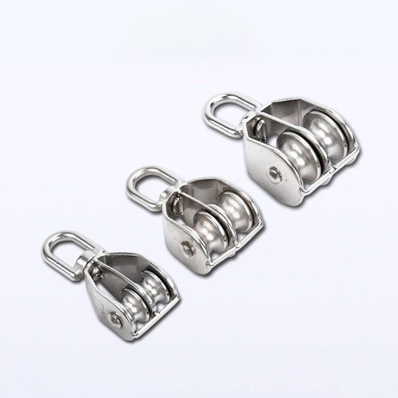 Single / Double Revolving Pulley Rope Sheave Rope Pully Wheel Size 15mm ...